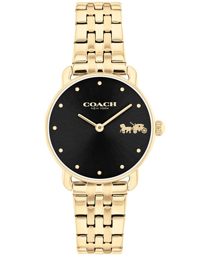 COACH Women's Elliot Gold-Tone Stainless Steel Bracelet Watch 28mm - Macy's