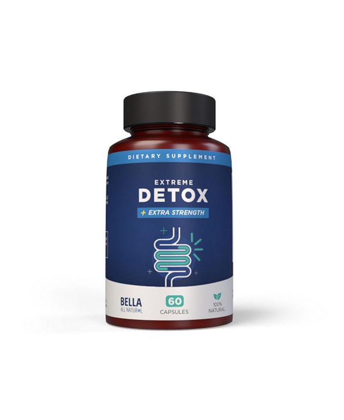 Bella All Natural Extreme Detox Capsules-Natural Cleanse-60 Capsules ...