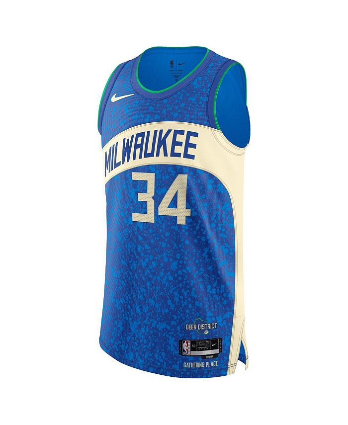 Nike Men's Giannis Antetokounmpo Blue Milwaukee Bucks 2023/24 Authentic ...