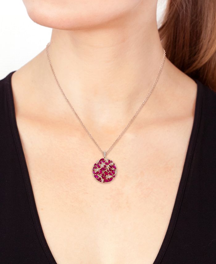 EFFY Collection EFFY® Ruby (3-1/8 ct. t.w.) & Diamond (1/4 ct. t.w ...