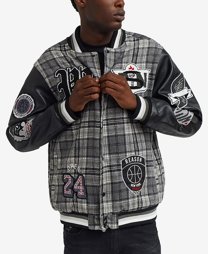 Reason Men's Tartan Varsity Jacket - Macy's