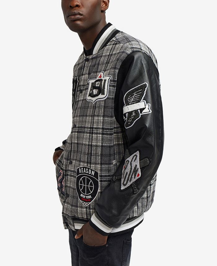 Reason Men's Tartan Varsity Jacket - Macy's