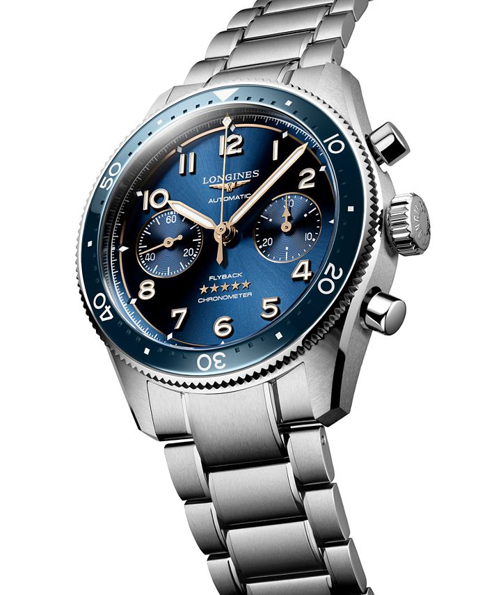 Longines Men's Swiss Automatic Chronograph Spirit Flyback Stainless ...