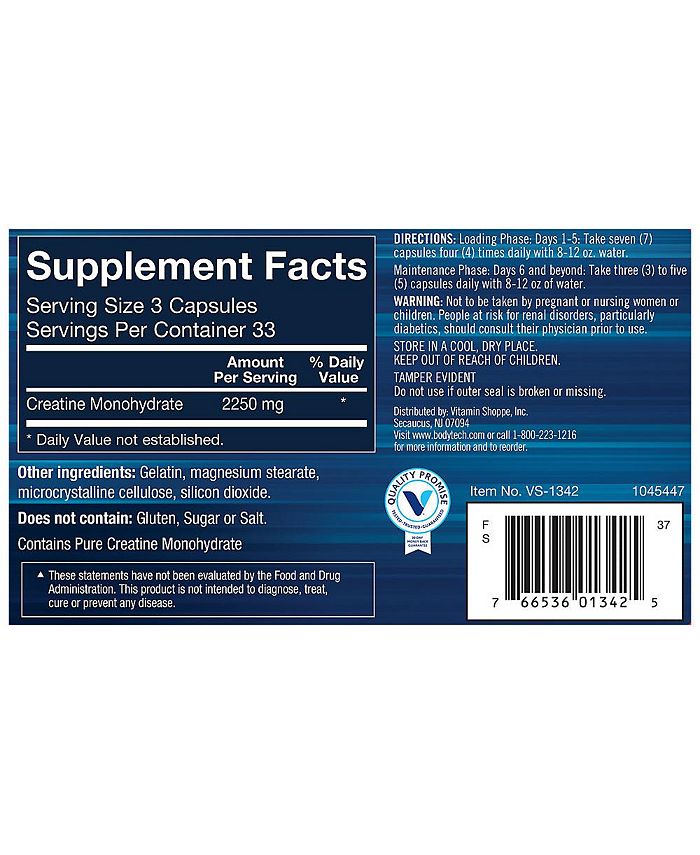 BodyTech Creatine Monohydrate - Supports Muscle Endurance, Strength ...