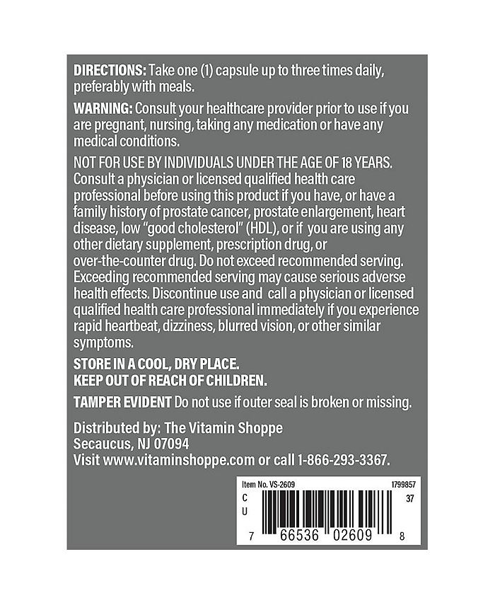 The Vitamin Shoppe Tribulus Terrestris Extract for Libido & Vitality ...