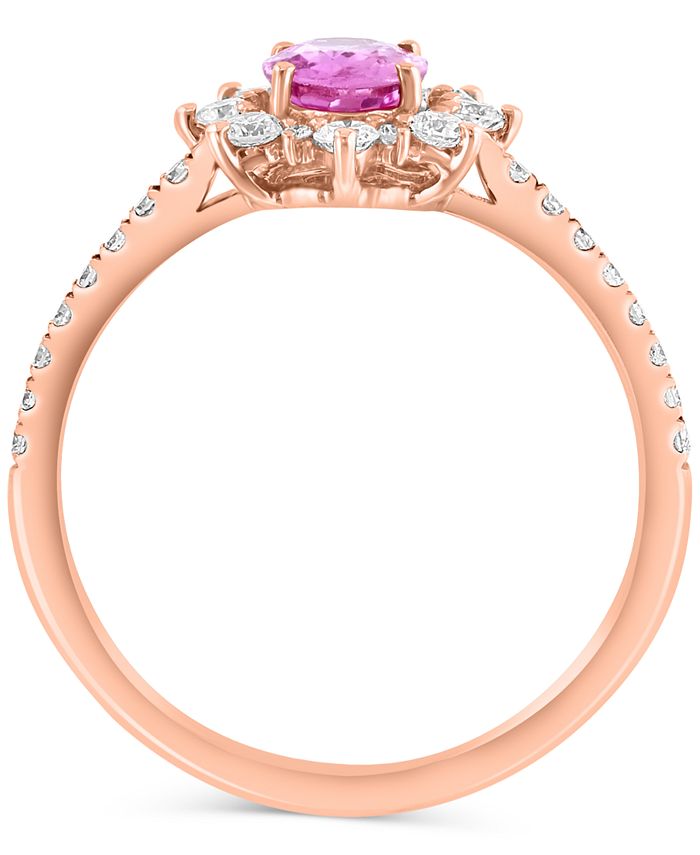 EFFY Collection EFFY® Pink Sapphire (7/8 ct. t.w.) & Diamond (3/8 ct. t ...
