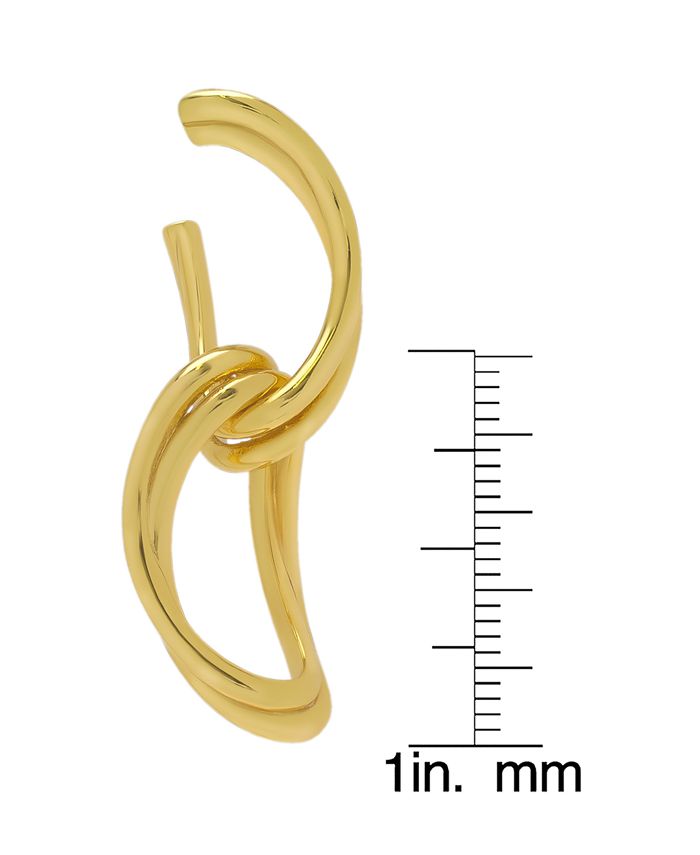 Macy's 14K Gold Plated Dangle Swirl Earring - Macy's