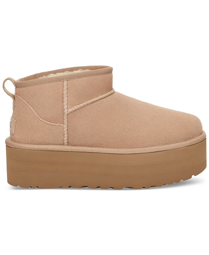 UGG® Women's Classic Ultra Mini Platform Booties - Macy's