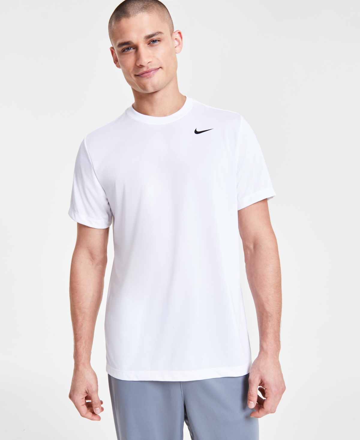 Click here for Nike Mens Dri-fit Legend Fitness T-Shirt - White/B... prices