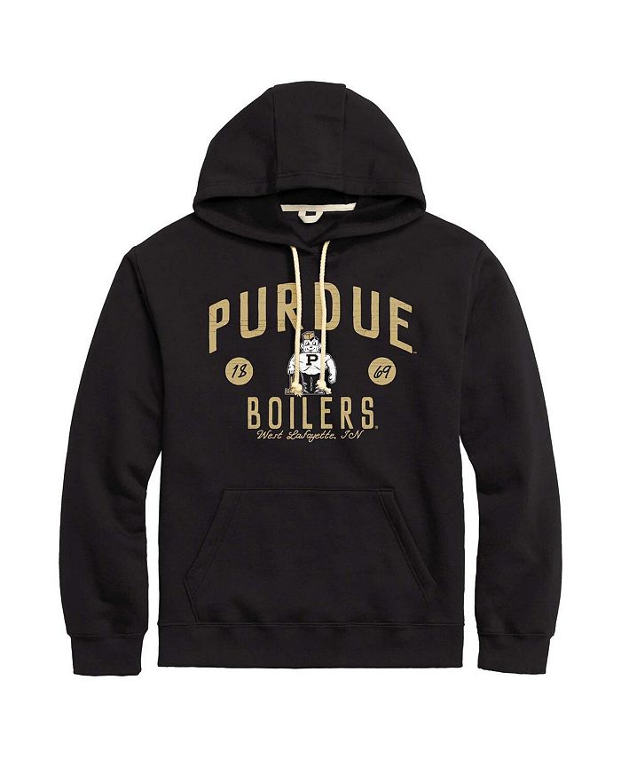 League Collegiate Wear Men's Black Distressed Purdue Boilermakers Bendy ...