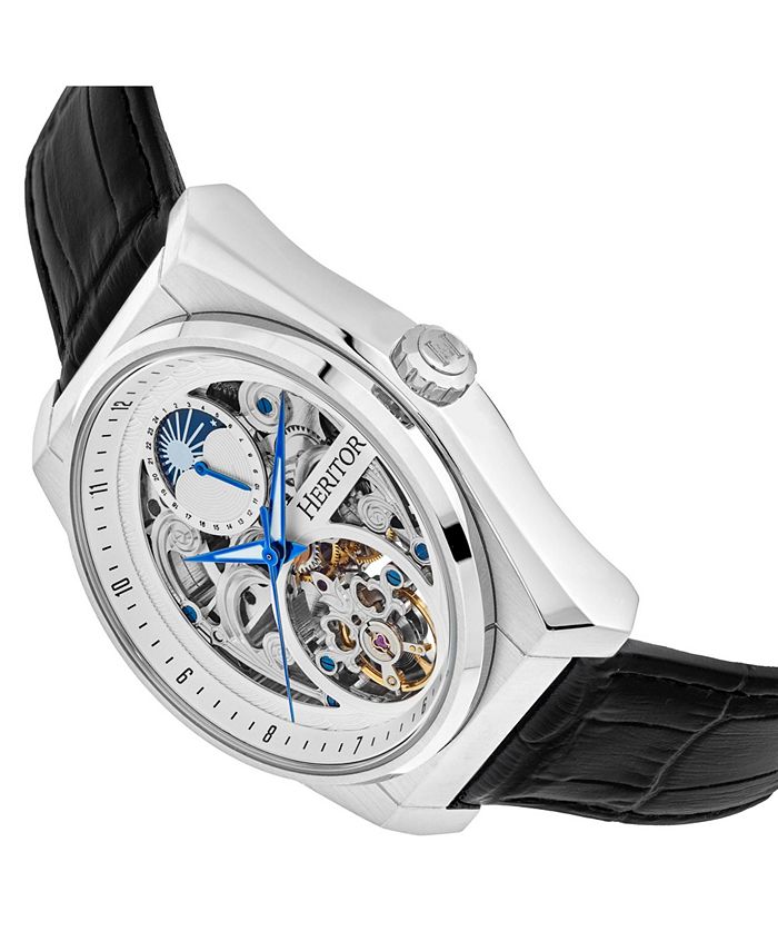 Heritor Automatic Men Daxton Stainless Steel Strap Skeleton Watch ...