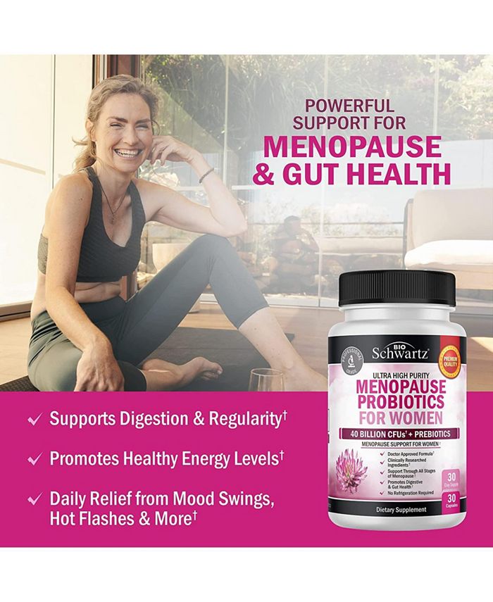 BioSchwartz Menopause Support Probiotics - Hot Flashes, Night Sweats ...