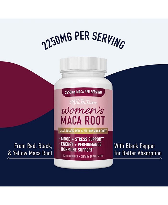SM Nutrition Organic Maca Root Capsules for Women | 2250MG Extra ...
