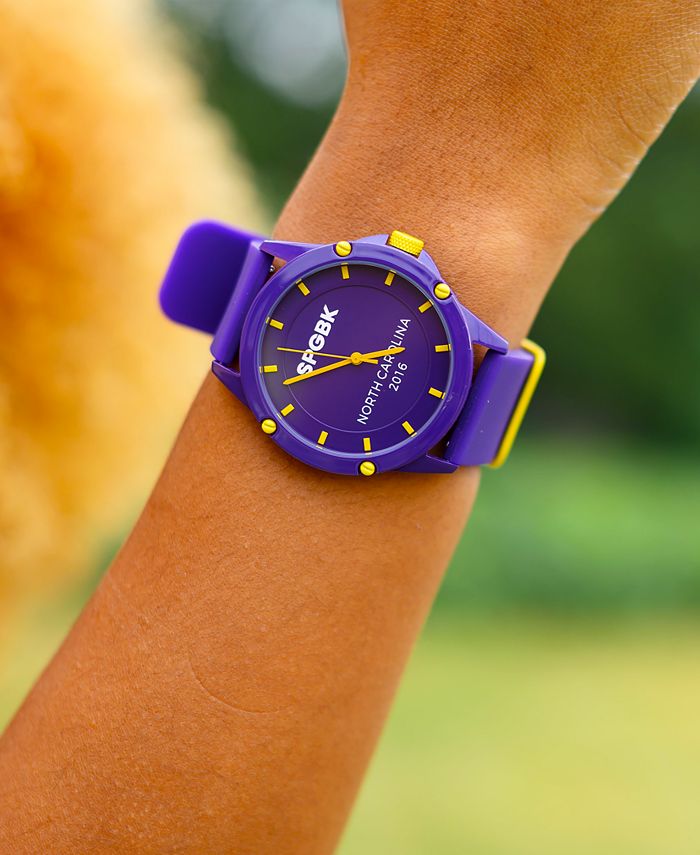 SPGBK Watches Unisex Griffin Royal Purple Silicone Band Watch 44mm - Macy's