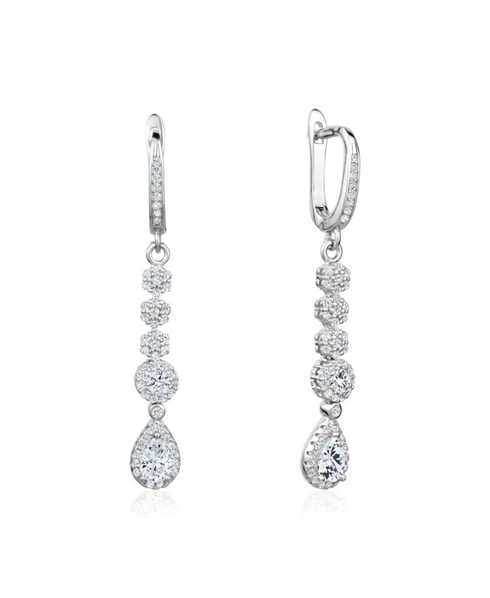 Club Rochelier 3A Cubic Zirconia Geometric Minimalist Earrings - Macy's