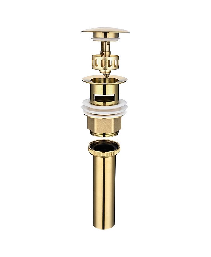 Aquaterior Bathroom Pop Up Drain with Overflow Lavatory Vessel Basin ...