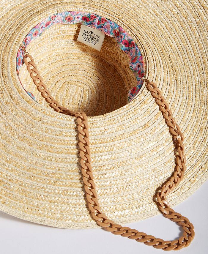 Macy's Flower Show Straw Braid Downbrim Hat, Created for Macy's - Macy's