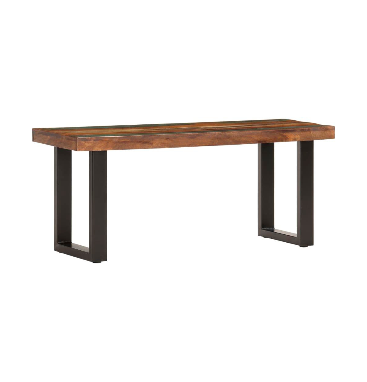 Click here for Bench 43.3 Solid Reclaimed Wood and Steel - Brown prices