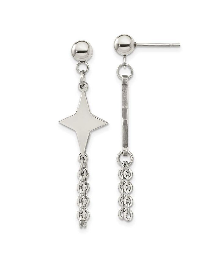 Chisel Stainless Steel Polished Starburst Dangle Earrings - Macy's