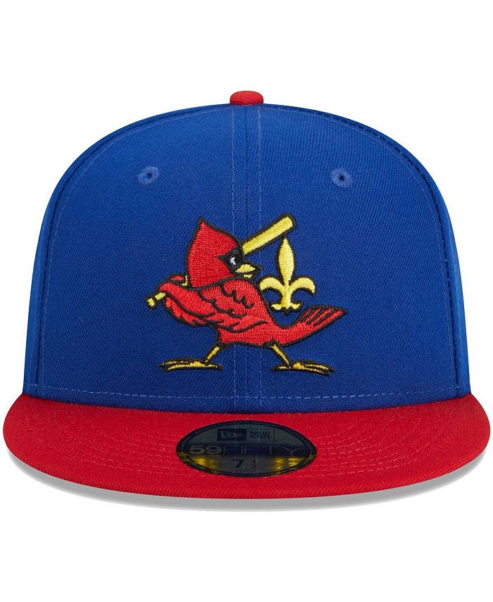 New Era Men's Blue Louisville Bats Theme Nights Redbirds 59FIFTY Fitted ...