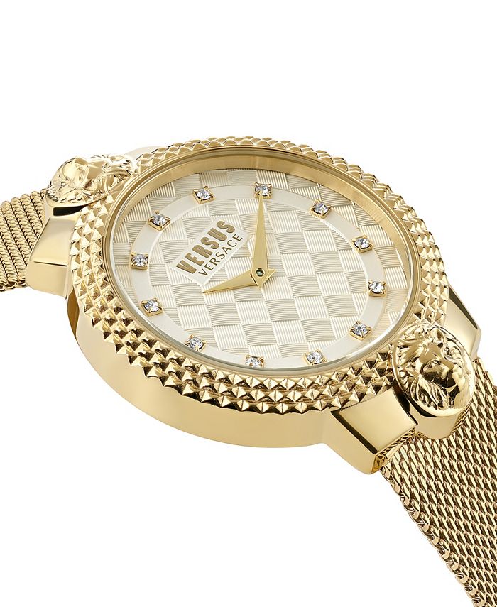 Versus Versace Women's Mouffetard Two Hand Gold-Tone Stainless Steel Watch 38mm - Macy's