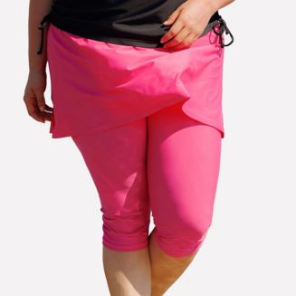 Calypsa Plus Size Skirted Swim Capris - Macy's