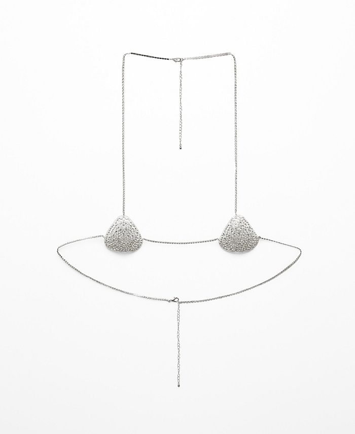 MANGO Women's Rhinestone Crystal Body Necklace - Macy's