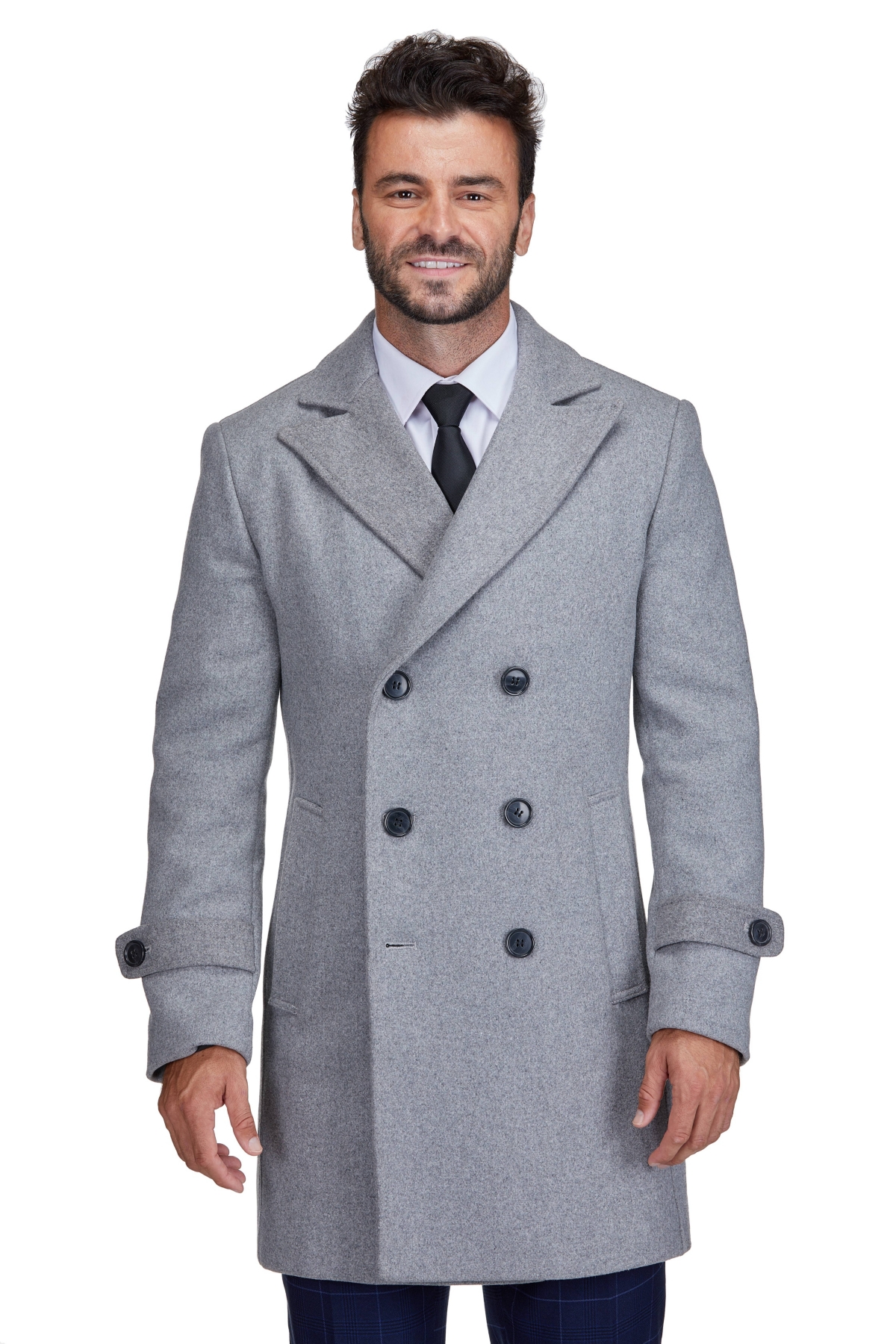 Click here for Braveman Mens Double Breasted Pea Coat Wool Blend... prices