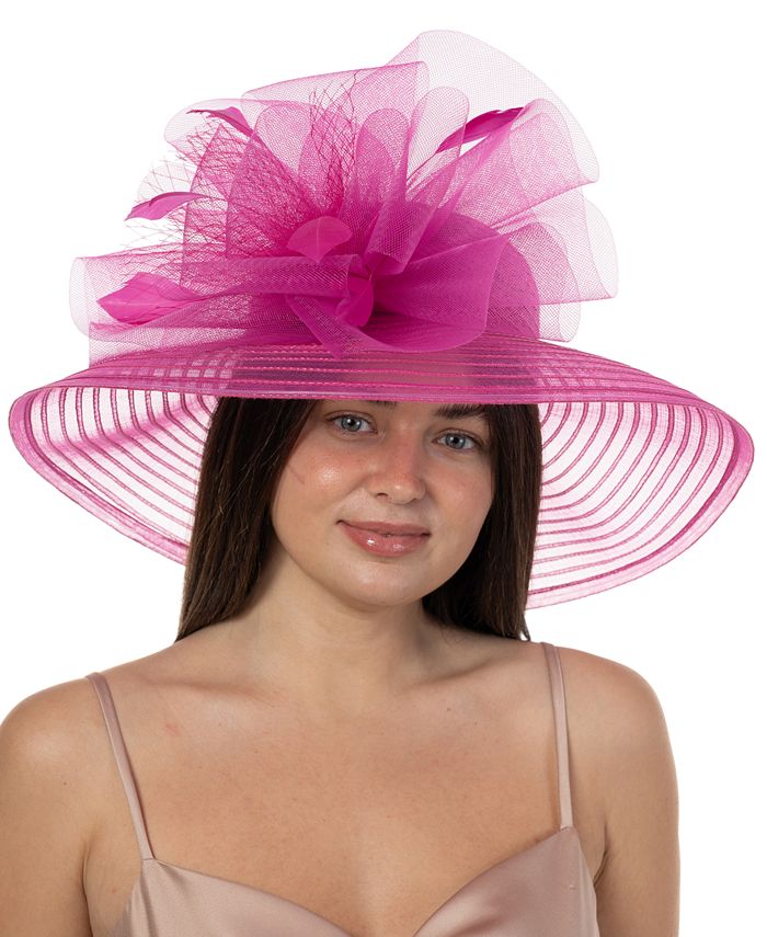 Bellissima Millinery Collection Women's Crinoline Downbrim Dressy Hat ...