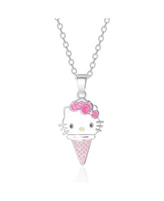 Hello Kitty Sanrio Enamel and Pink Cyrstal Cafe 3D Ice Cream Cone ...