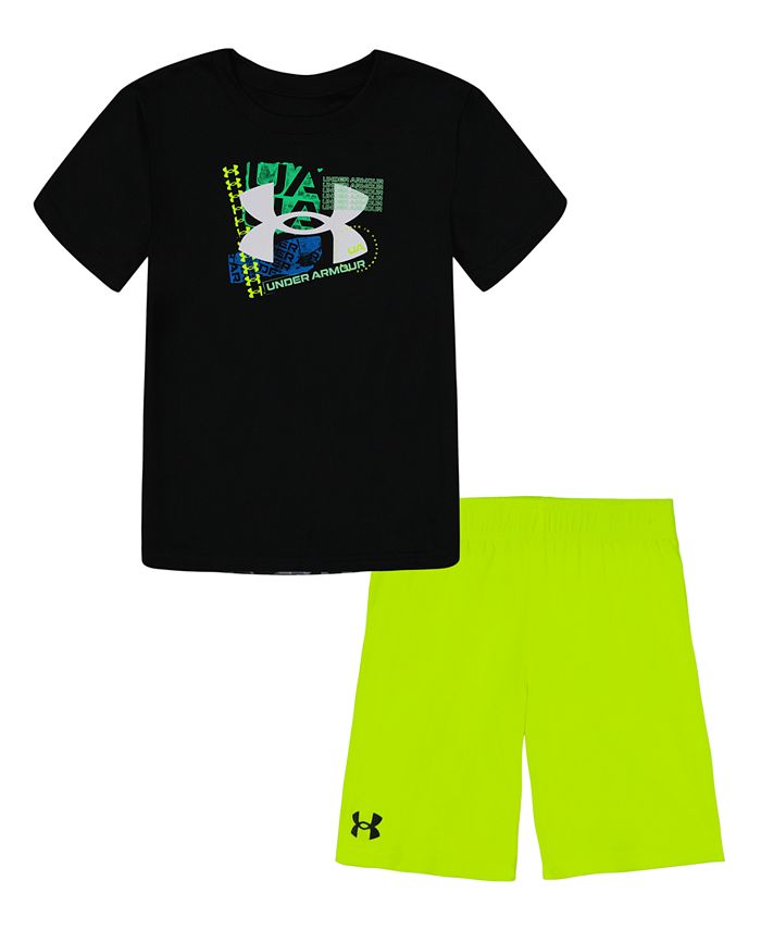 Under Armour Little Boys UA Poster Logo T-shirt and Shorts Set - Macy's