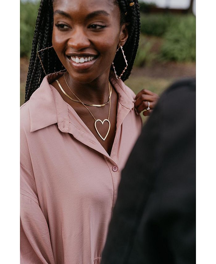 KC Chic Designs 316L Emily Heart Necklace - Macy's