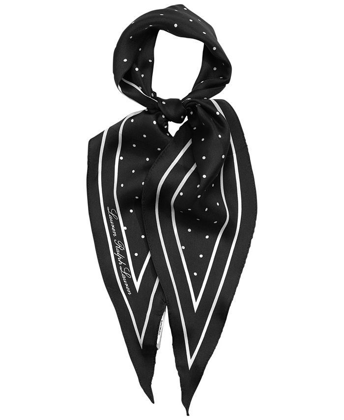 Lauren Ralph Lauren Dot Small Diamond-Shaped Scarf - Macy's