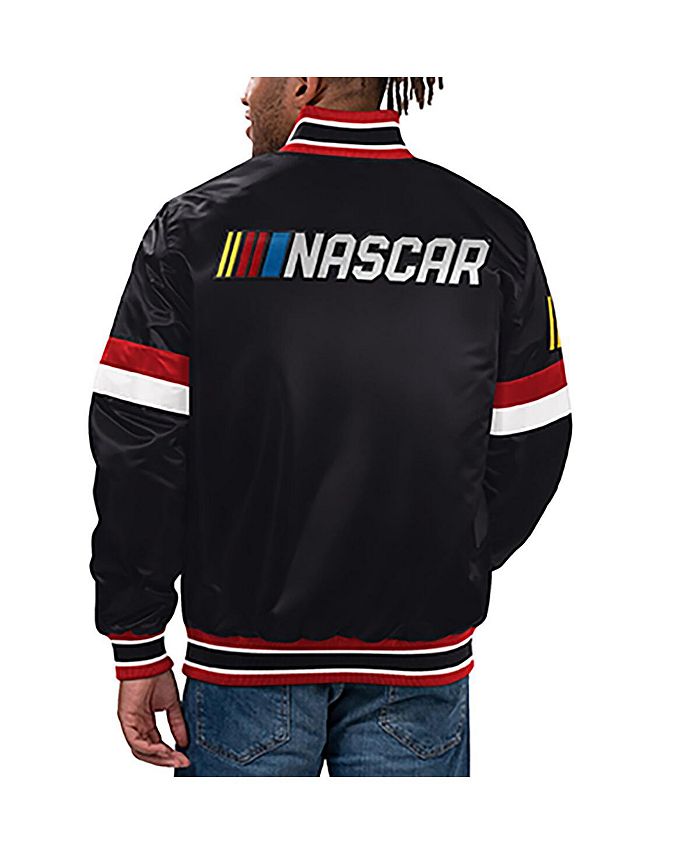 Starter Men's Black NASCAR Home Game Full-Snap Varsity Jacket - Macy's