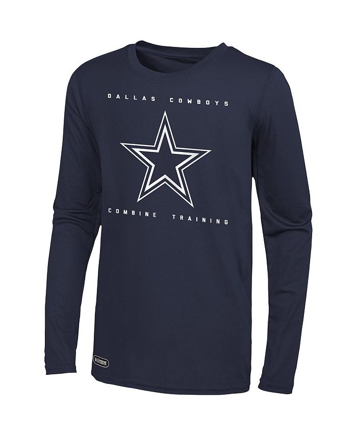 Outerstuff Men's Navy Dallas Cowboys Side Drill Long Sleeve T-shirt ...