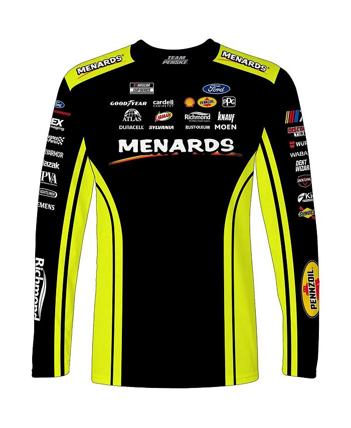 Team Penske Men's Black Ryan Blaney Menards Sublimated Uniform Long ...