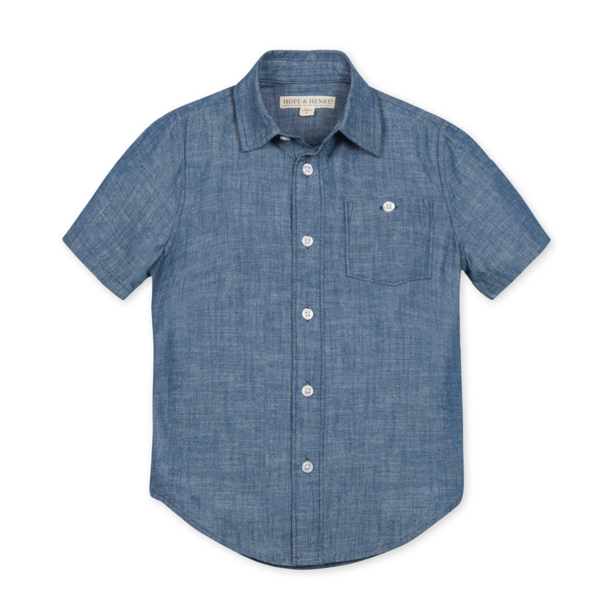 Click here for Hope & Henry Boys Short Sleeve Chambray Button Dow... prices