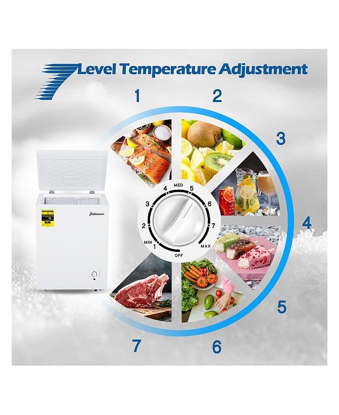 Kalamera 5.0 Cu.ft Compact Upright Deep Freezer Freestanding Small ...