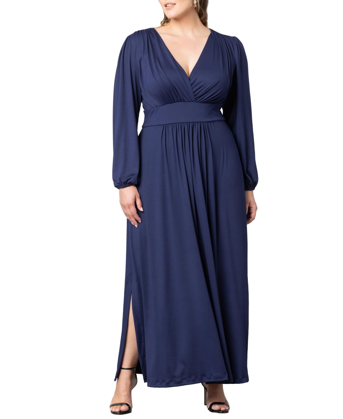Click here for Kiyonna Plus Size Kelsey Long Sleeve Maxi Dress -... prices