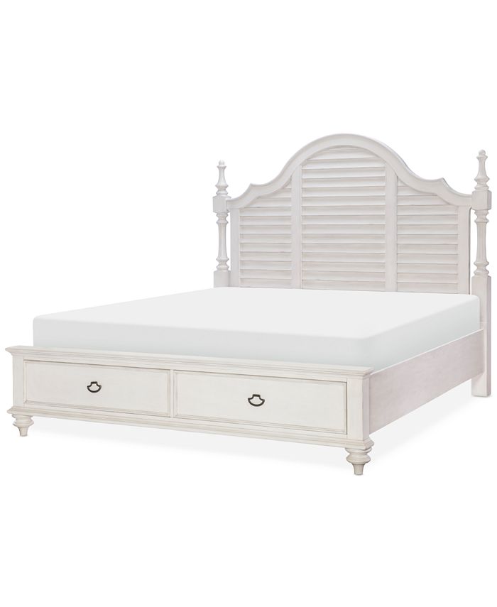 Furniture Mandeville 3pc Bedroom Set (Louvered King Storage Bed ...