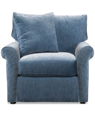 CLOSEOUT! Wrenley 38" Amici Fabric Arm Chair, Created for Macy's - Macy's