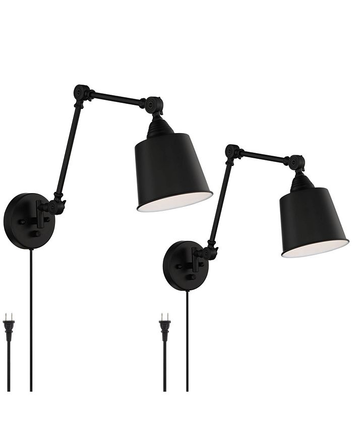 360 Lighting Mendes Modern Industrial Swing Arm Adjustable Wall Mounted ...