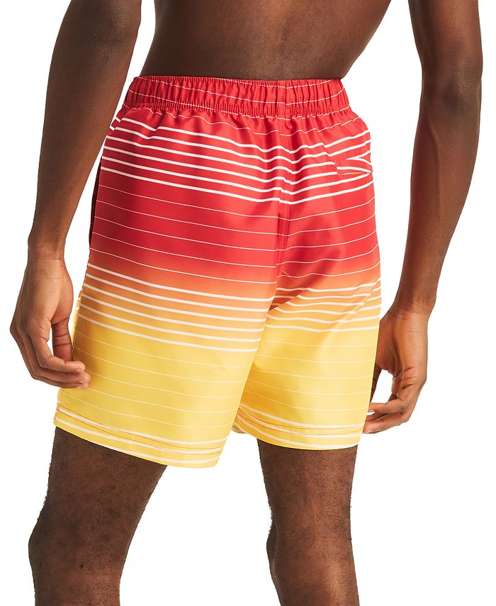 Nautica Men's Ombre Stripe Full Elastic 6" Swim Trunks - Macy's