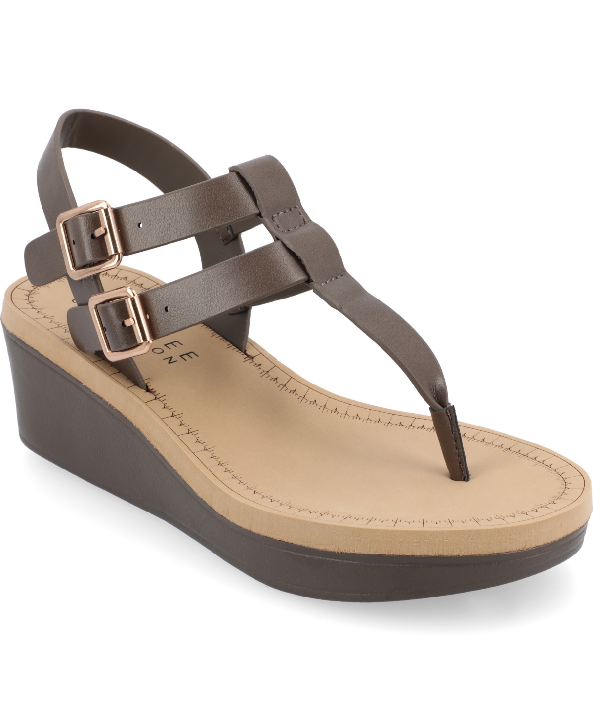 Click here for Journee Collection Womens Bianca Double Buckle Pla... prices