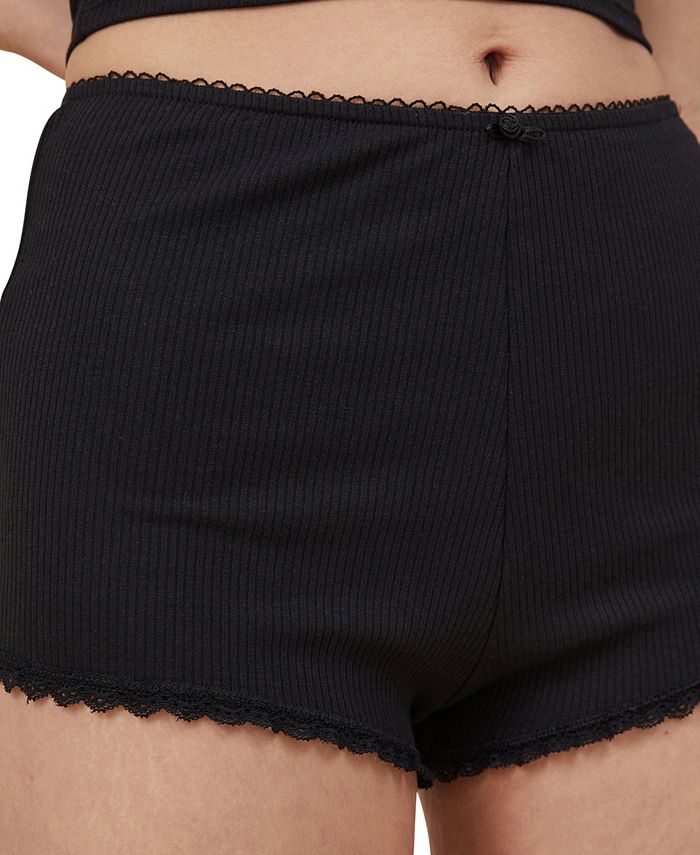COTTON ON Women's Rib Lace Shorts - Macy's