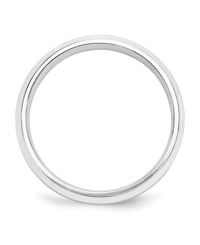 Diamond2Deal Platinum Polished Beveled Edge Wedding Band Ring - Macy's