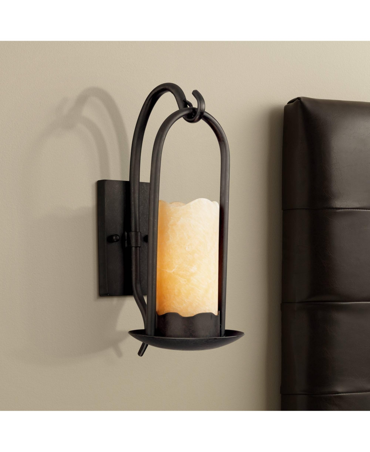 Click here for Hanging Onyx Rustic Vintage-like Wall Light Sconce... prices