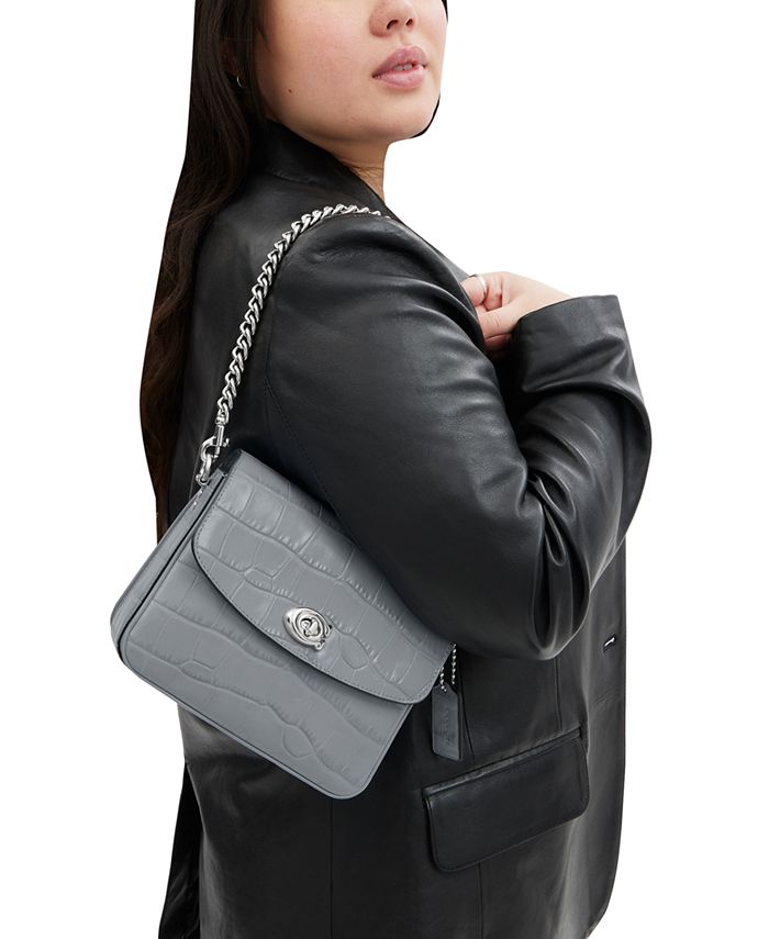 COACH Embossed Croc Leather Cassie Crossbody 19 - Macy's