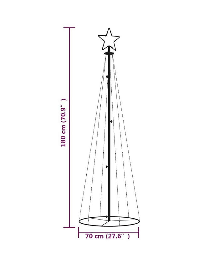 vidaXL Christmas Cone Tree Cold White 108 LEDs 2x6 ft - Macy's
