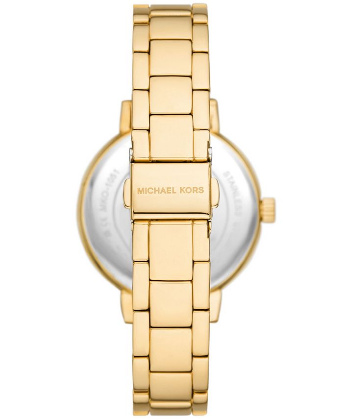 Michael Kors Women's Sofie Three-Hand Gold-Tone Stainless Steel Watch ...